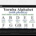 Yoruba Alphabet With Phonics, Letter, Language, Words, African Language ...