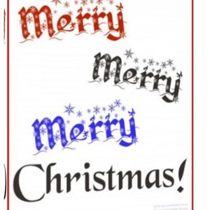 Merry Merry Christmas- Printable Download - Etsy