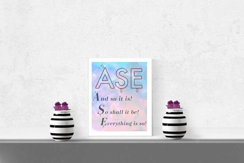 Ase Digital Download Yoruba Word Art and so It Is Wish so - Etsy