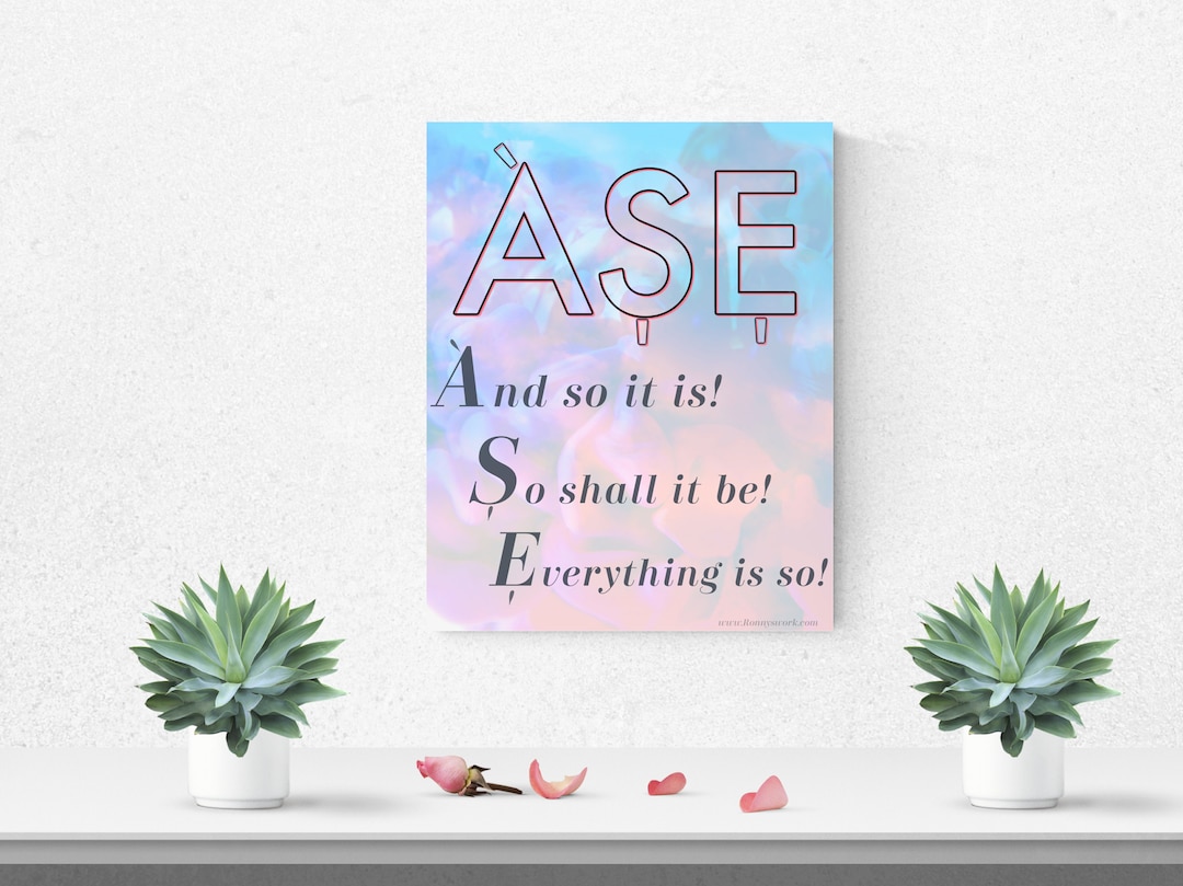 Ase, Digital Download, Yoruba Word Art, and so It Is, Wish, so Shall It ...