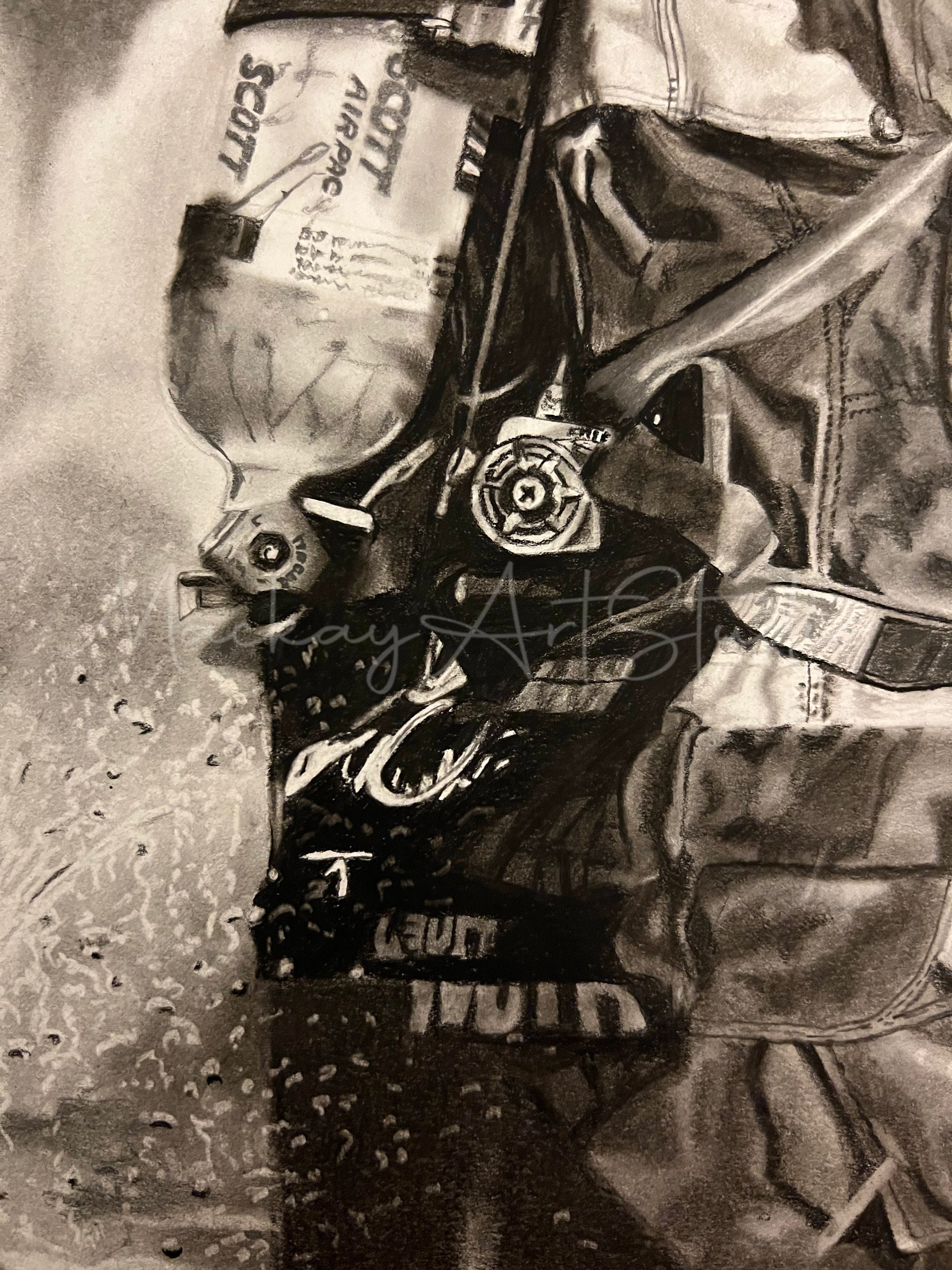 Fireman, Pencil Drawing of Fireman, Fireman Heroes, Fireman Custom ...