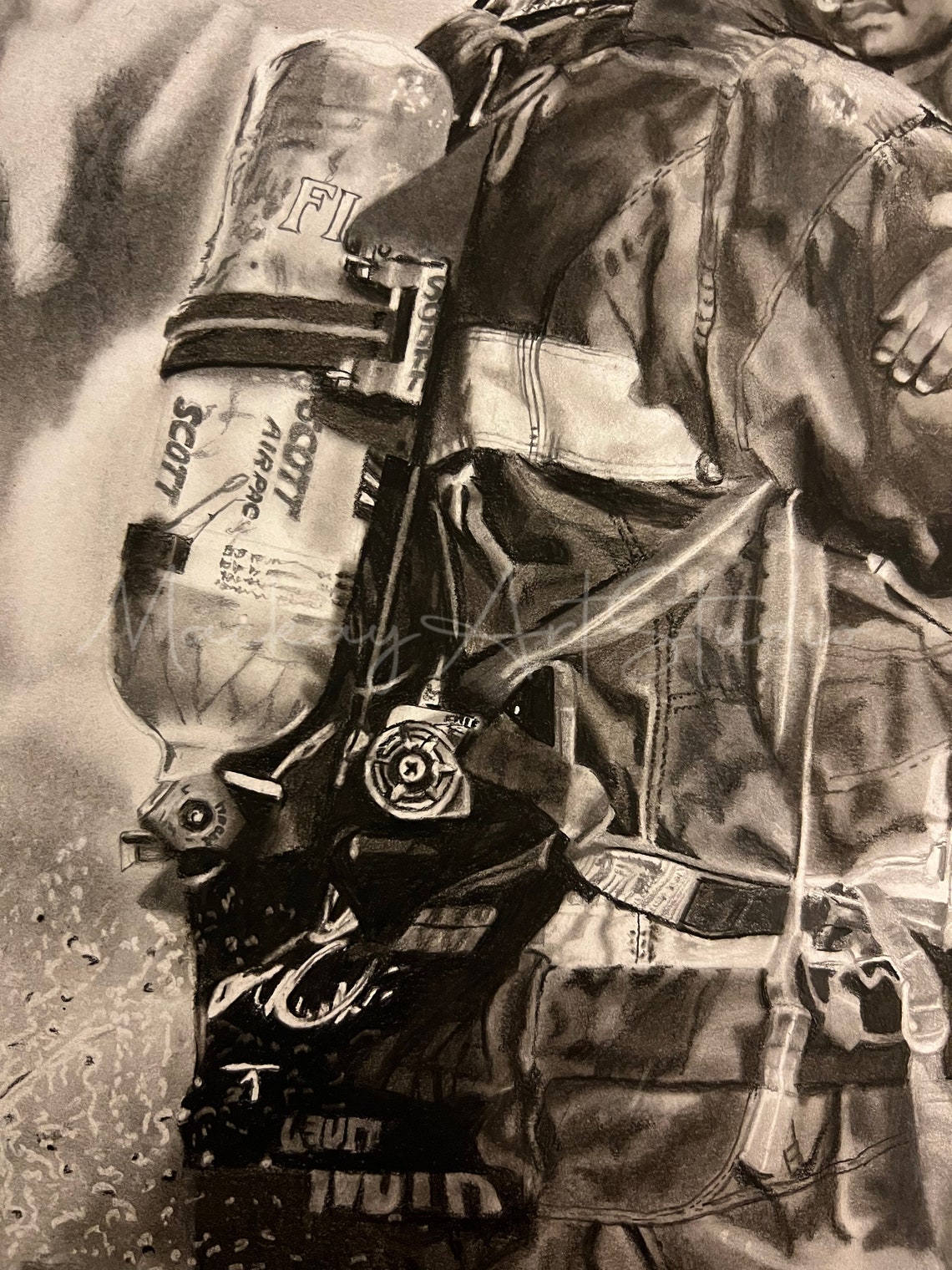 Fireman, Pencil Drawing of Fireman, Fireman Heroes, Fireman Custom ...