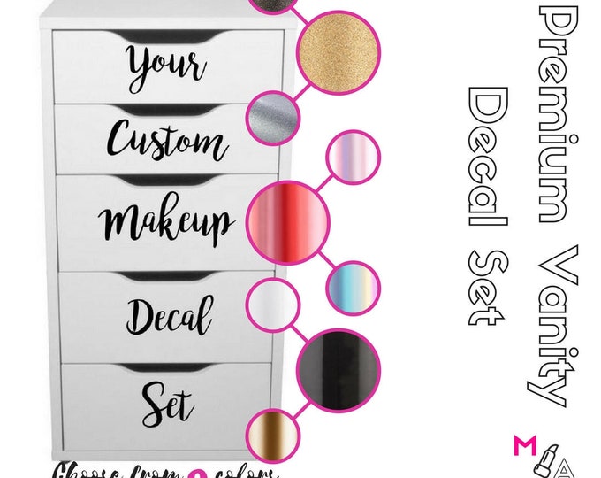 CUSTOM VANITY DECALS: Choose Your Custom Makeup Vanity Decals ...