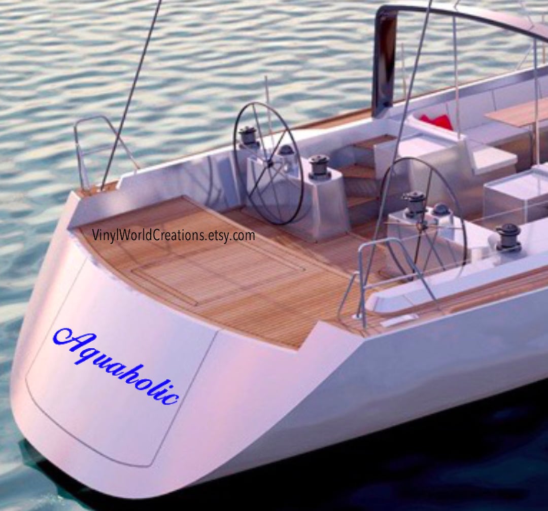 CUSTOM BOAT DECALS/ Custom Boat Decal for Yachts, Motor Boats, Pontoon ...