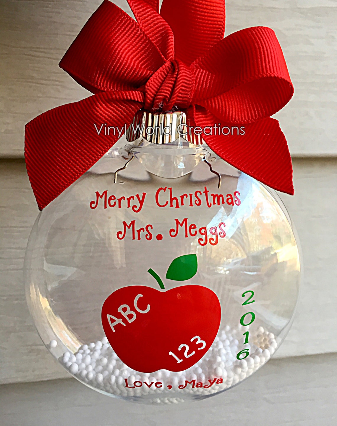 Christmas Ornament for Teacher Christmas present for teacher | Etsy