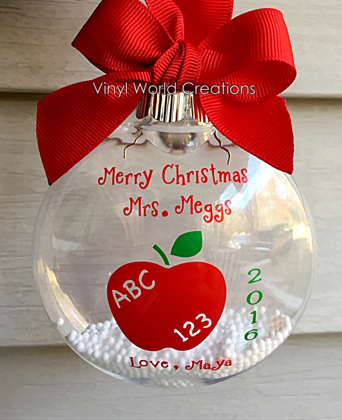 Christmas Ornament for Teacher Christmas present for teacher | Etsy