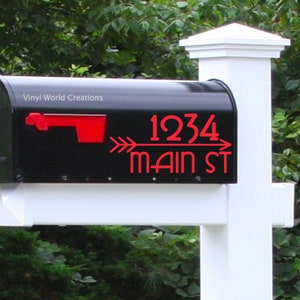 MAILBOX DECAL/ Mailbox Decal With Arrow/ Mail Box Address Decal ...