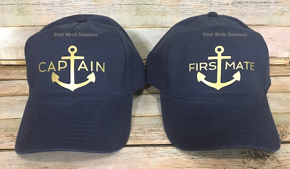 Captain and First Mate Hats/ Boat Captain Hat/ Hats for - Etsy