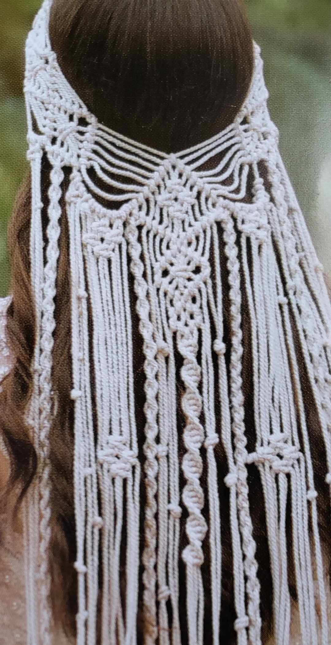 Macrame Head Piece Bohemian Boho Wedding Music Festival Attire Hand ...