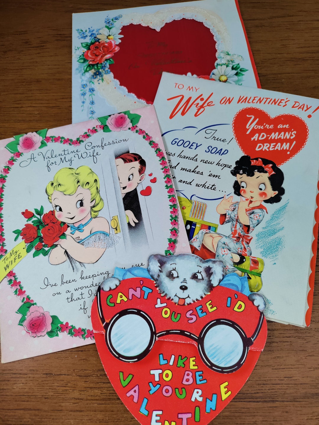 Vintage 1950's Valentine's Day Greeting Cards New & Used Paper Craft - Etsy