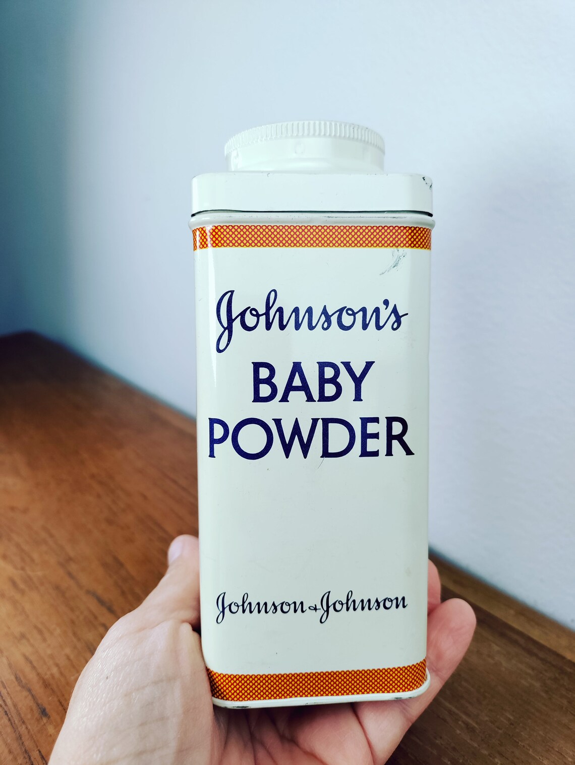 Vintage Tin Metal Johnson & Johnson's BABY POWDER Shaker Canister 60's ...