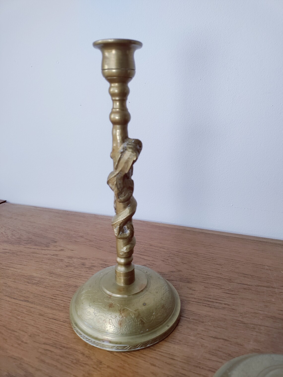 Vintage Antique Brass Ornate Dragon Candlestick Holders Set of 2 - Etsy