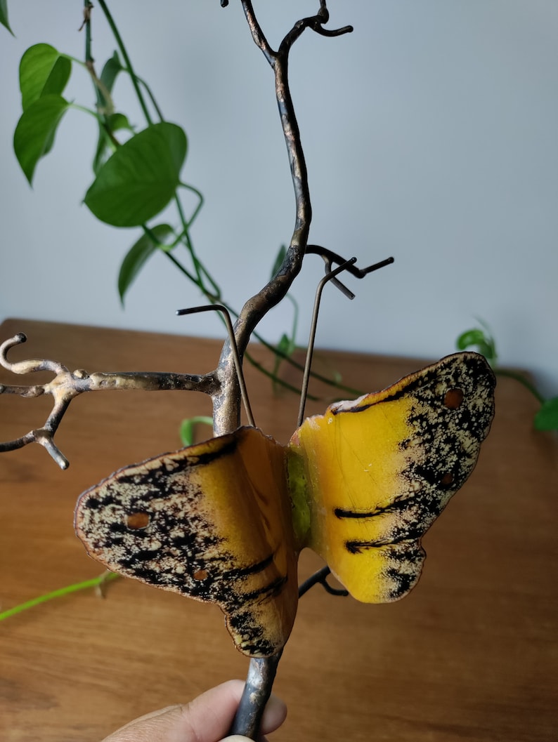 Vintage Metal Art Bovano of Cheshire Enamel on Copper Butterfly on ...