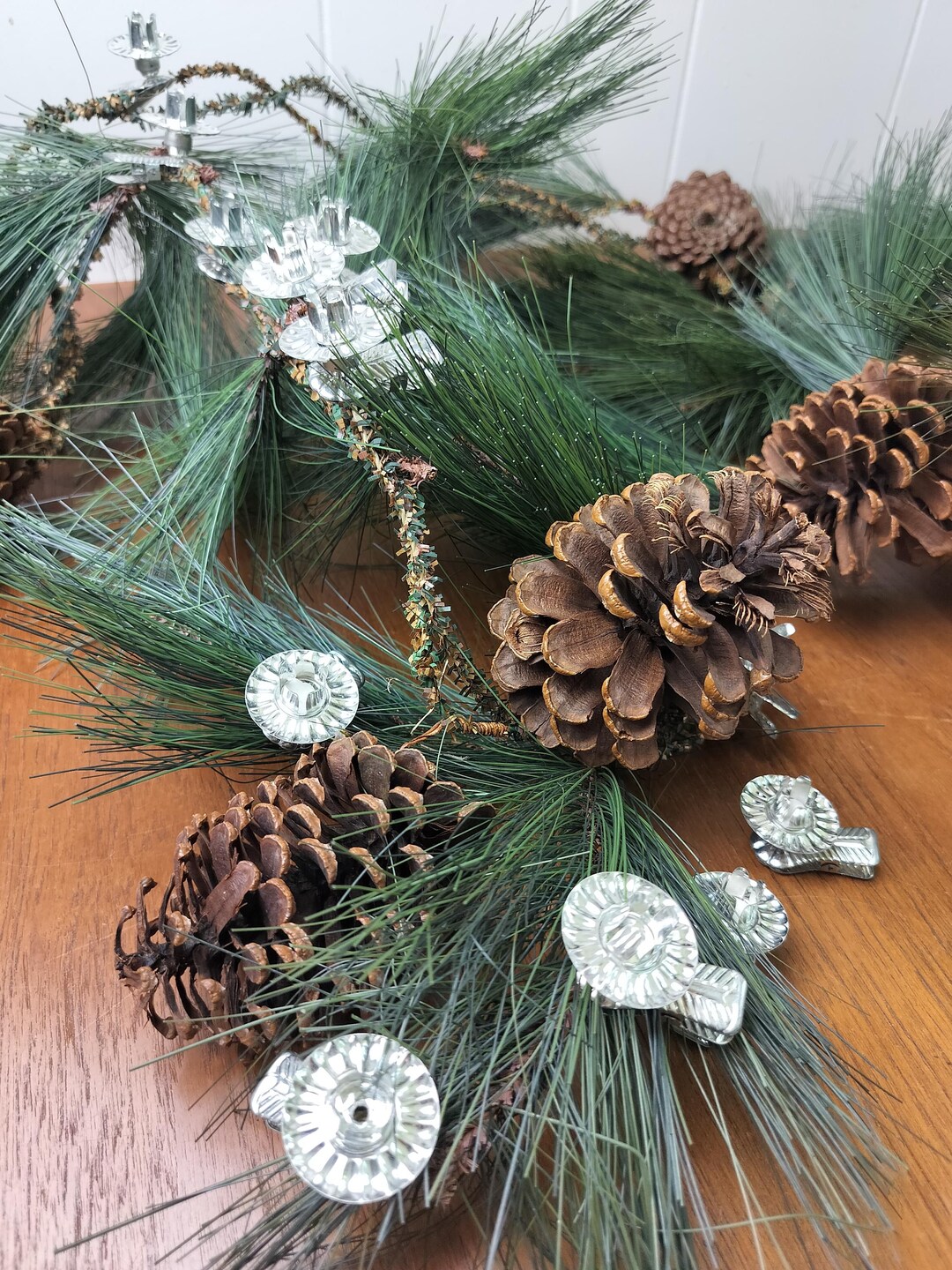 Vintage Tin Metal Candle Clips for Christmas Tree Decor Silver Mercury ...