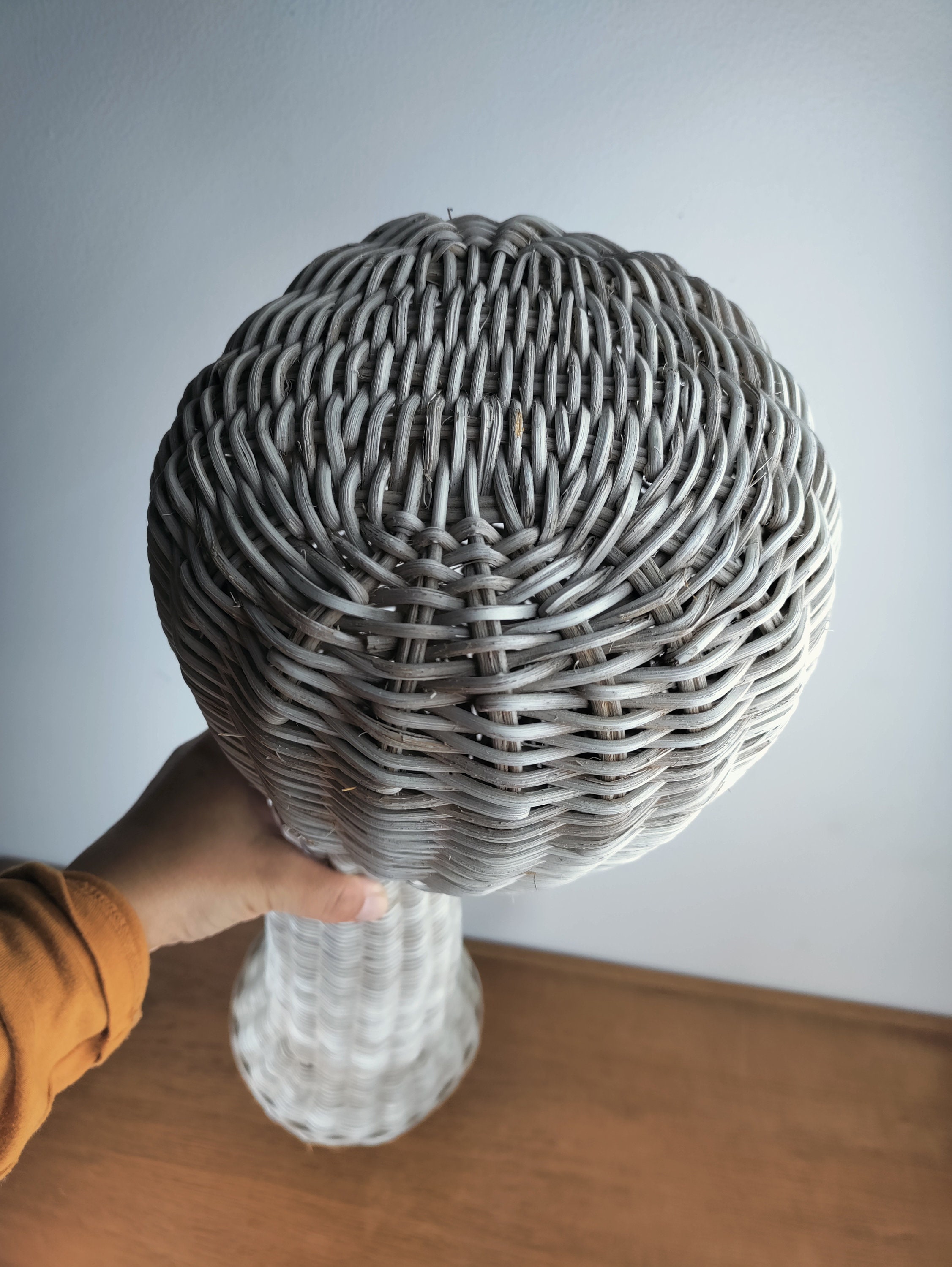 Vintage Wicker Rattan Mannequin Head Hat Wig Display 24 HONG KONG - Etsy