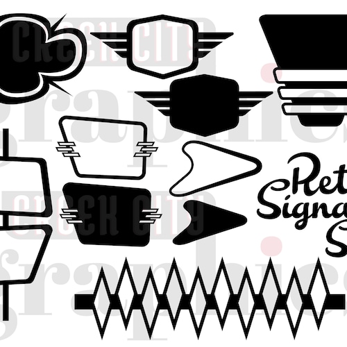 Retro Pack 2 SVG PNG EPS Cut Files | Etsy