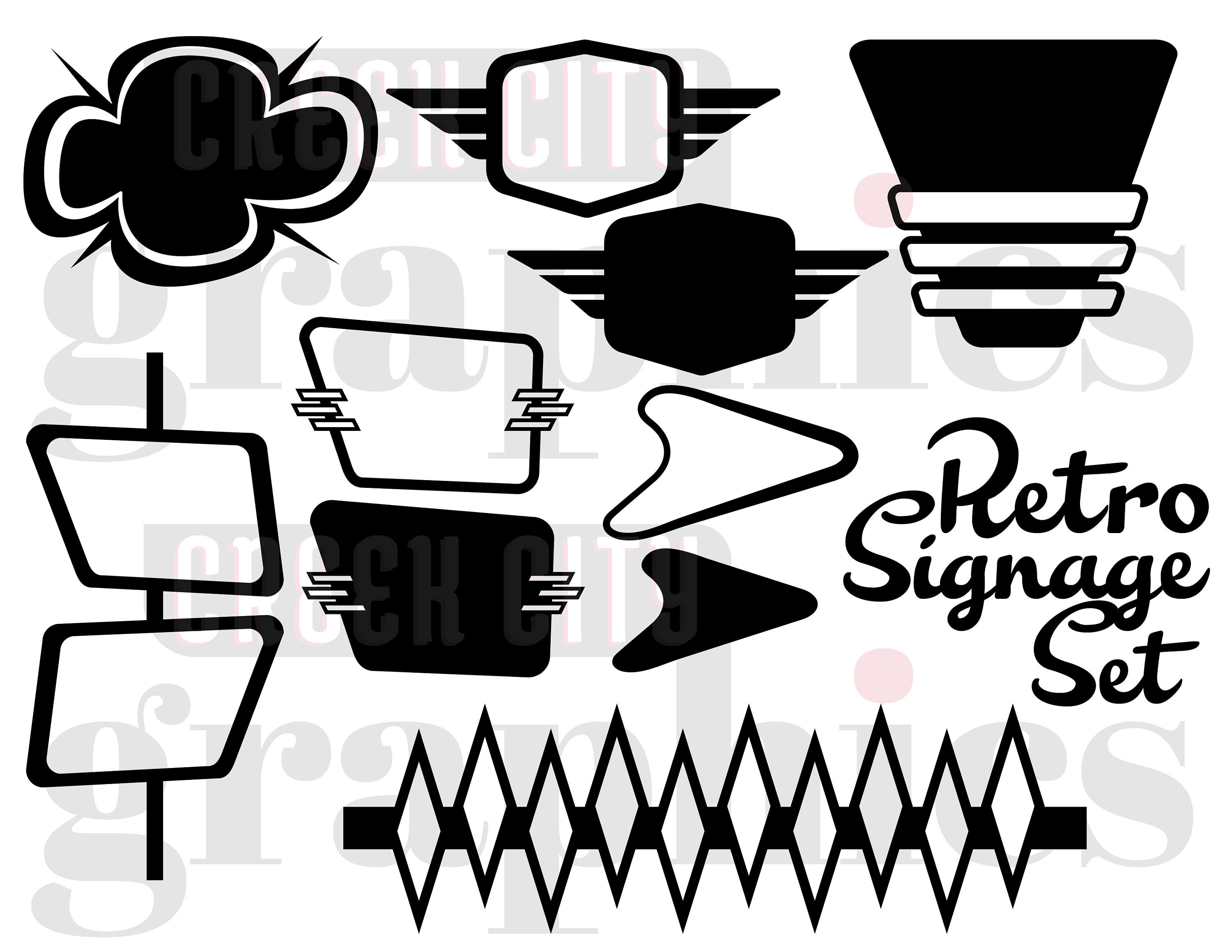 Retro Sign Clip Art