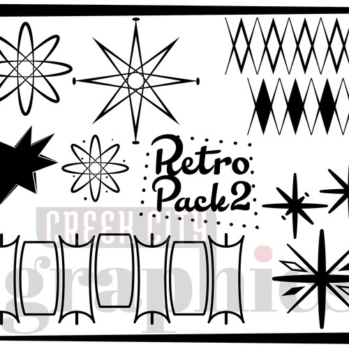 Retro Pack 2 SVG PNG EPS Cut Files | Etsy