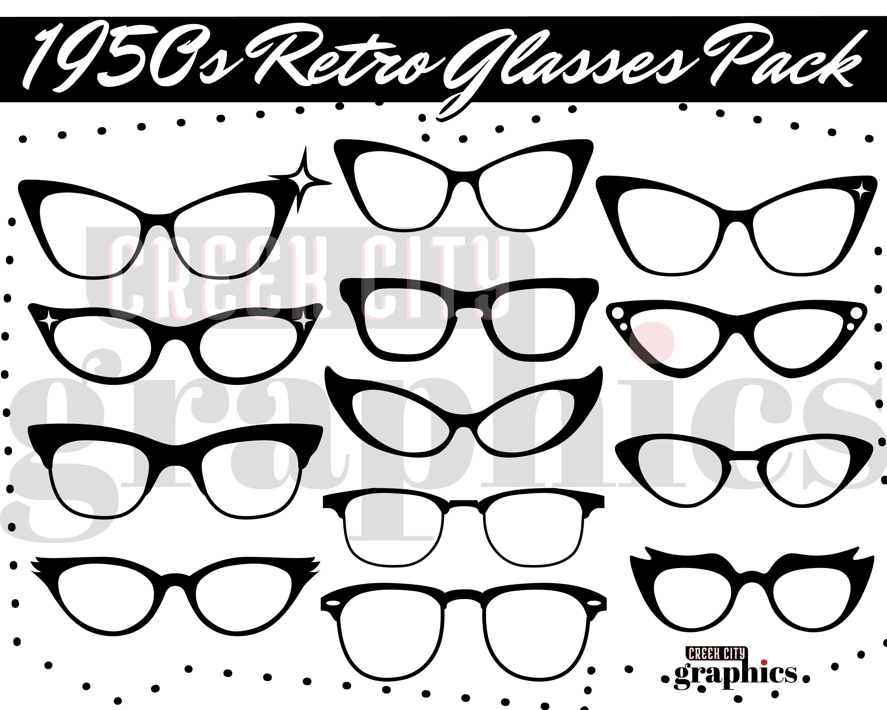 Retro Glasses Drawing