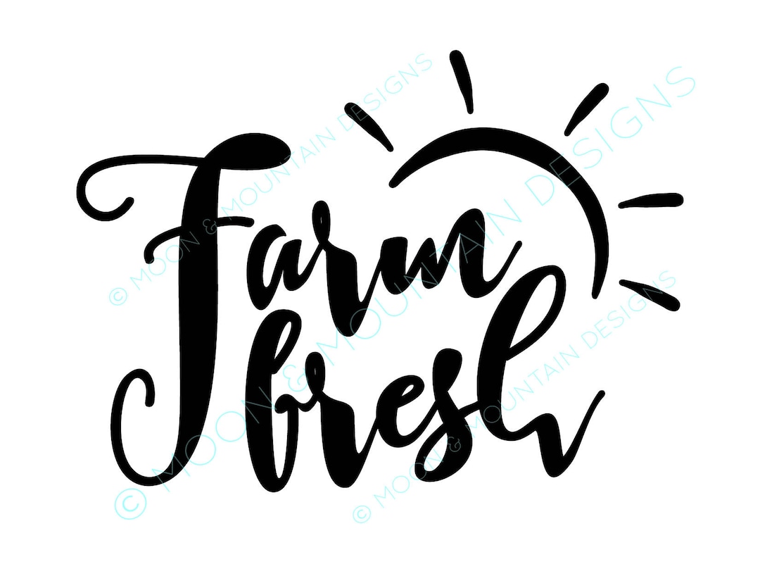 Farm Fresh Decor SVG PNG EPS Cut Files - Etsy