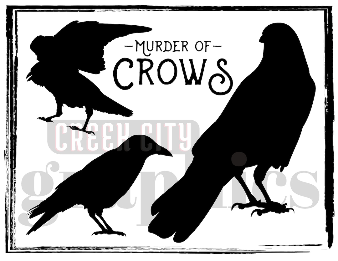 A Murder of Crows Digital Design Pack - SVG • PNG • EPS Cut Files - Etsy