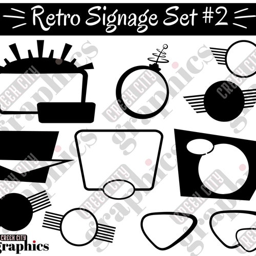 Retro Pack 2 SVG PNG EPS Cut Files | Etsy