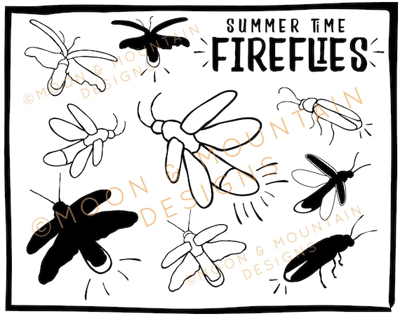 Summertime Fireflies Pack SVG PNG Archivos de corte EPS - Etsy España