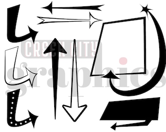 Groovy Arrow Svg - Etsy