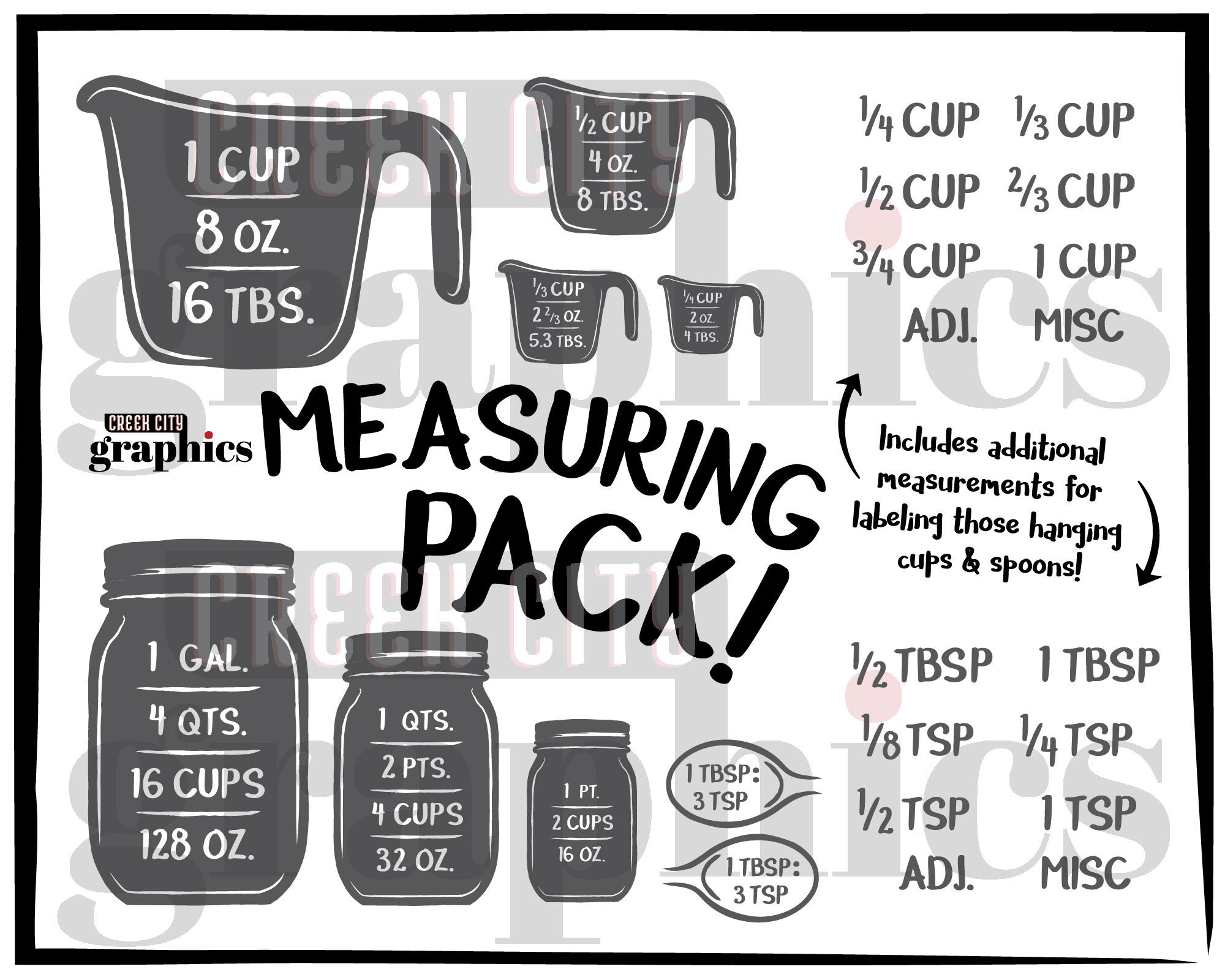 1 Cup Measuring Cups Clipart