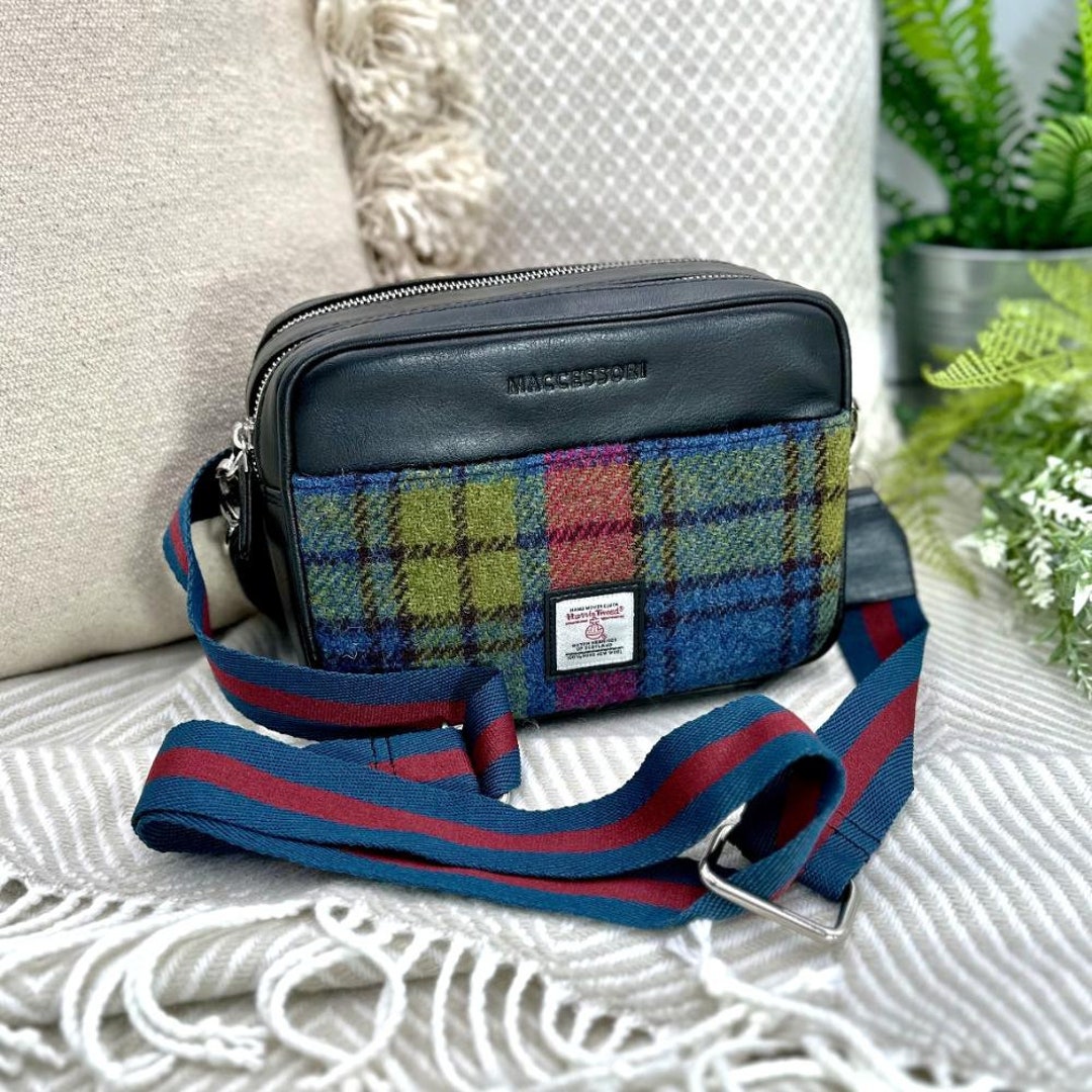 Harris Tweed Camera Bag in Stunning Rainbow Tweed - Etsy