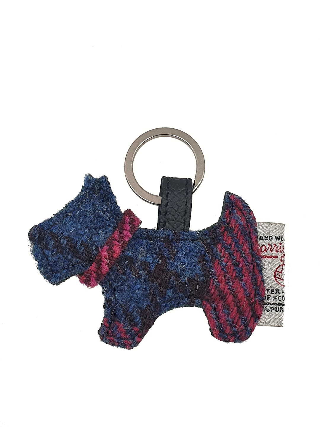 Scottie Dog Keyring in Various Harris Tweed Colours. Scottish Keychain ...