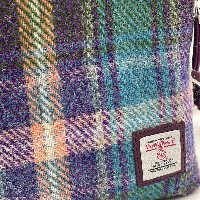 Beautiful Mini Backpack Purse in Purple Green Plaid - Small Backpack ...