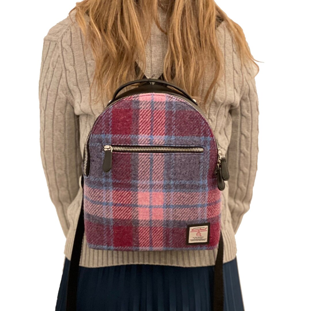 Harris Tweed Mini Backpack Purse Pastel Pink Harris Tweed Small ...