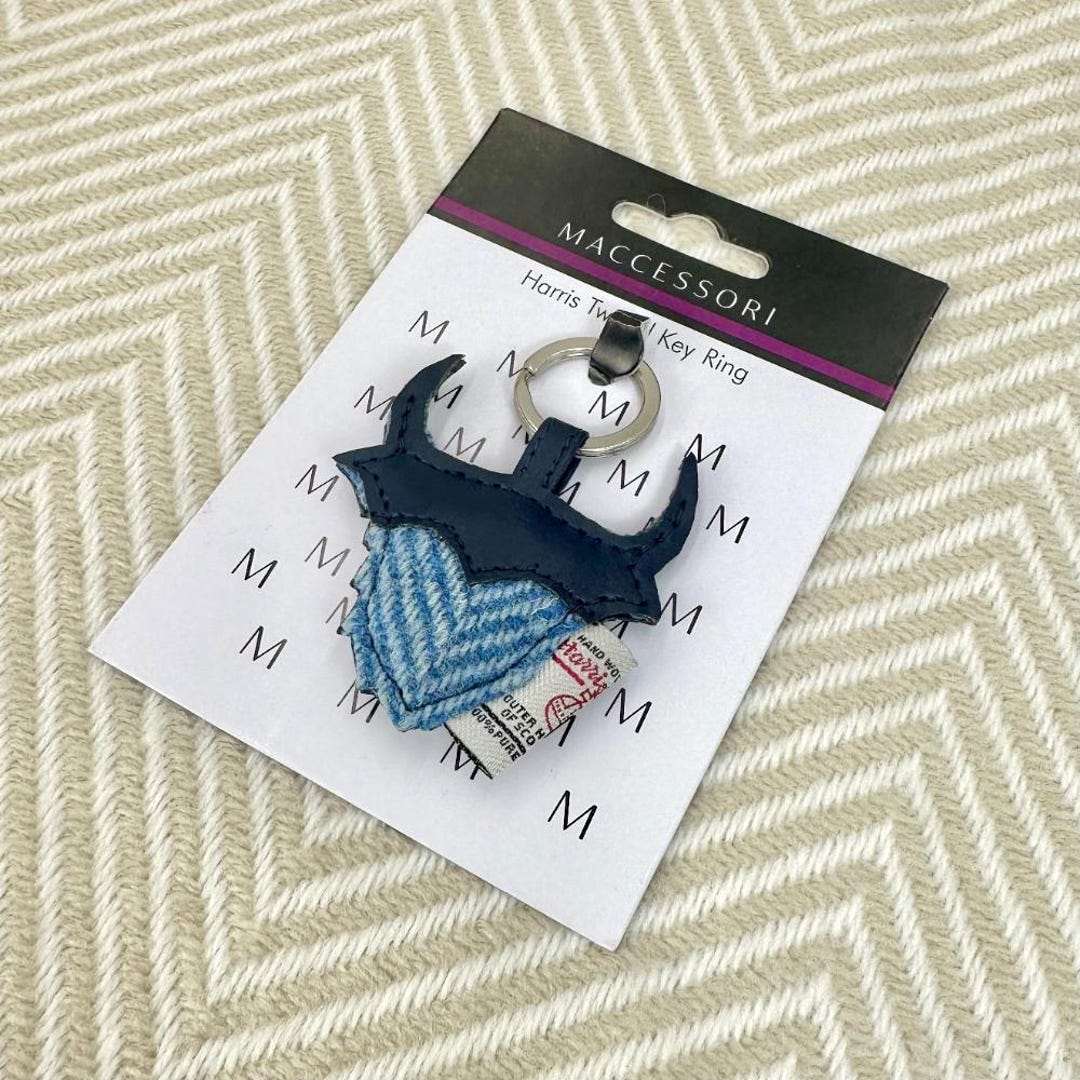 Highland Coo Keyring in Various Harris Tweed Colours. Scottish Keychain ...