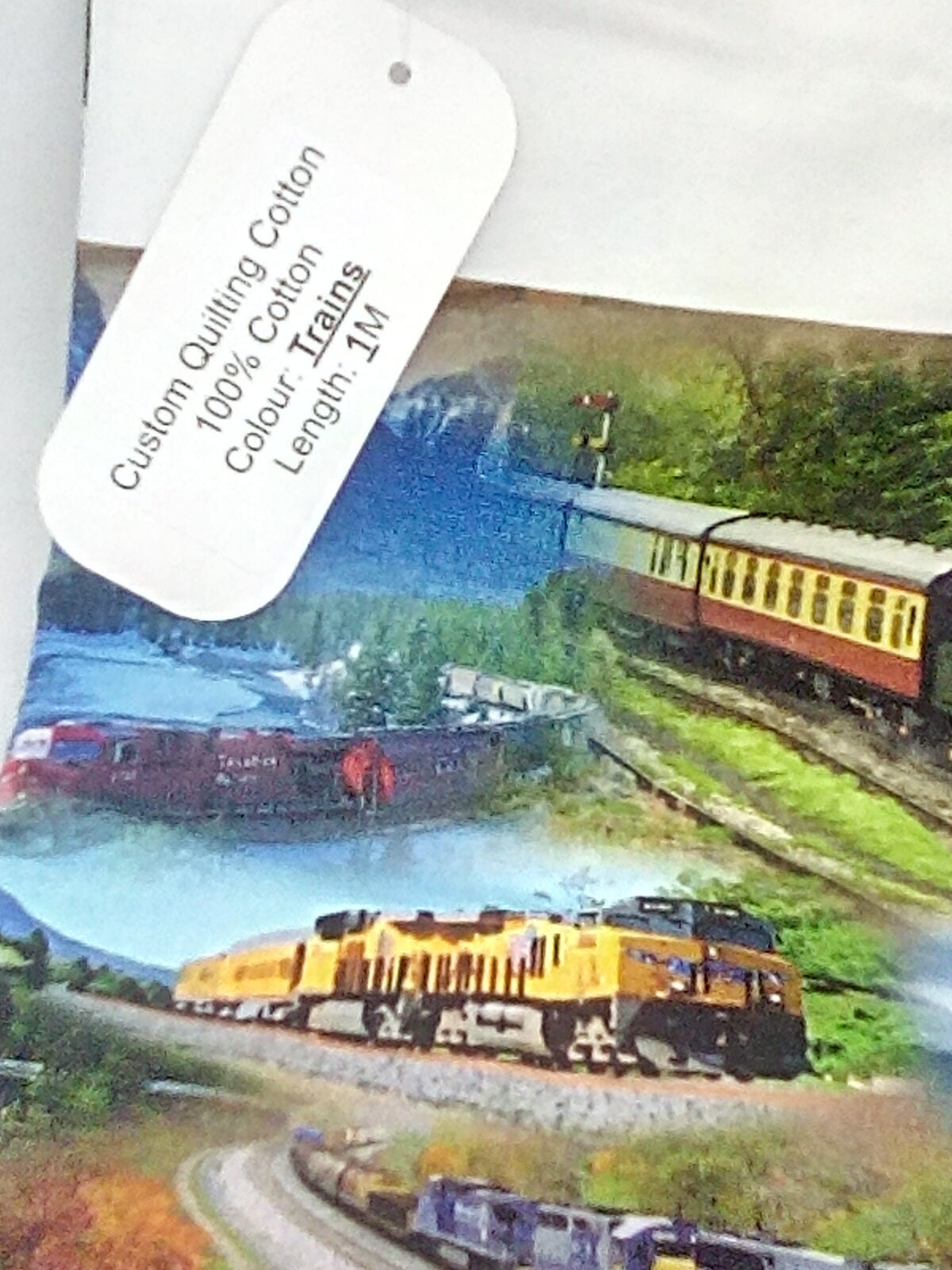 1 Meter Trains Fabric 100% Cotton, Trains Themed Cotton Fabric, 1 Meter ...