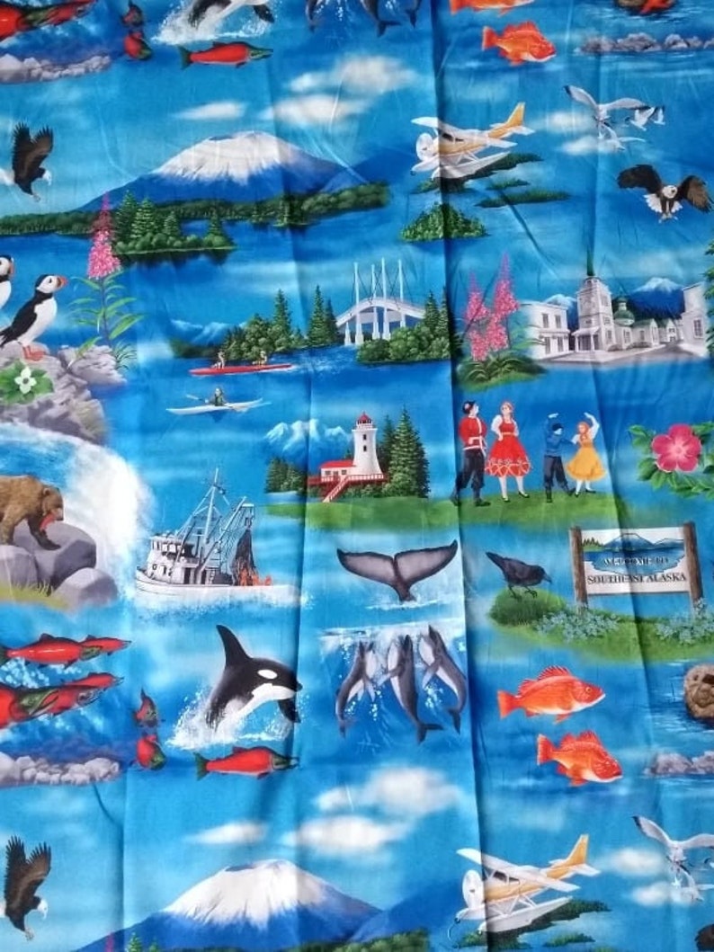 1 Yard Alaska Quilting Cotton Alaskan Scenes Fabric 100% - Etsy