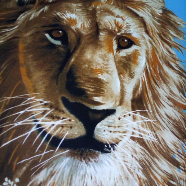 Lion Fabric Panel - Etsy