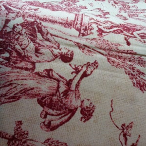 5 Yards Red and Yellow Toile Victorian Revival Toile | Etsy