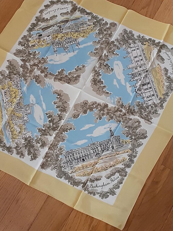 Silk Scarf Featuring Famous Royal Family Castles, Win… - Gem