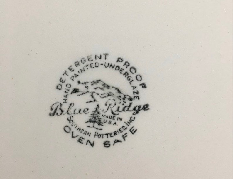 Vintage Blue Ridge Southern Potteries Ceramic Dish Set From - Etsy