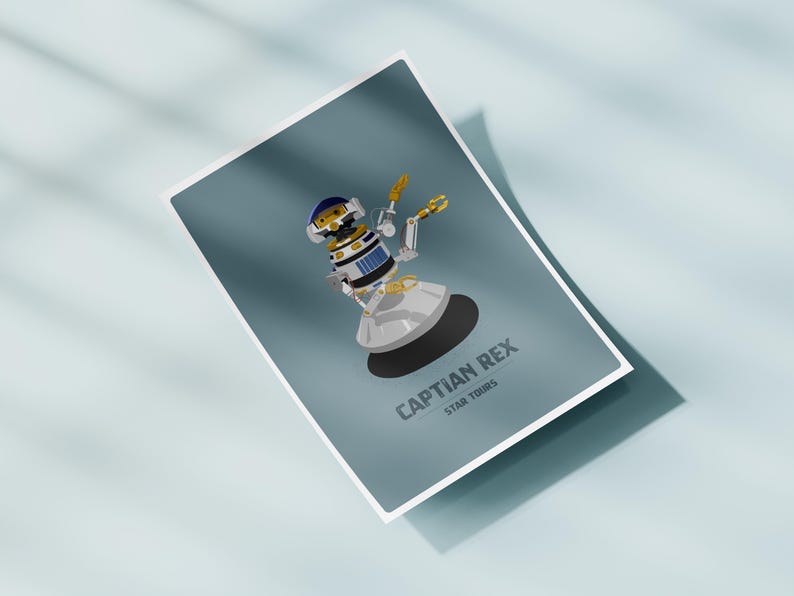 Captain REX | Star Tours | Disney Character Inspired Print - Etsy