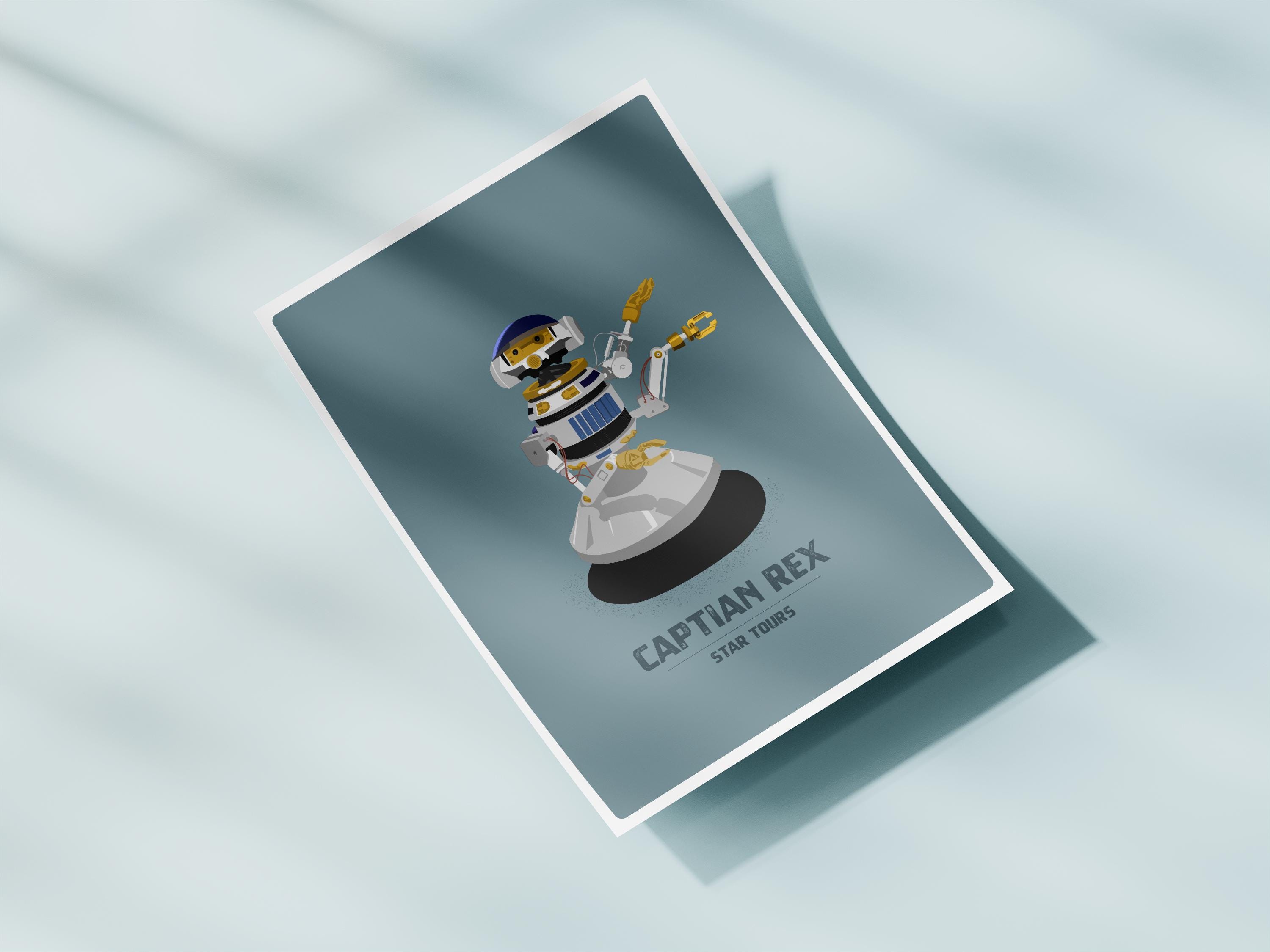 Captain REX | Star Tours | Disney Character Inspired Print - Etsy