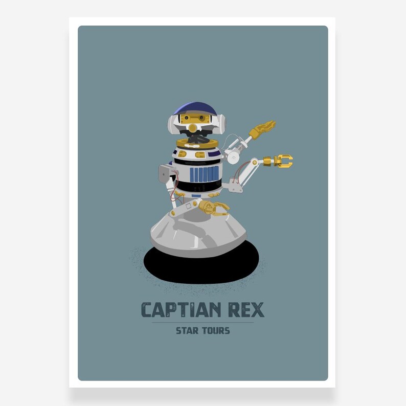 Captain REX | Star Tours | Disney Character Inspired Print - Etsy