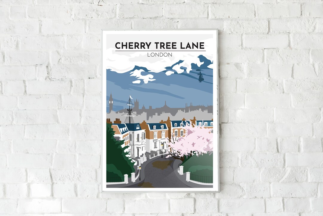 Cherry Tree Lane | Mary Poppins Inspired Print - Poster - Etsy