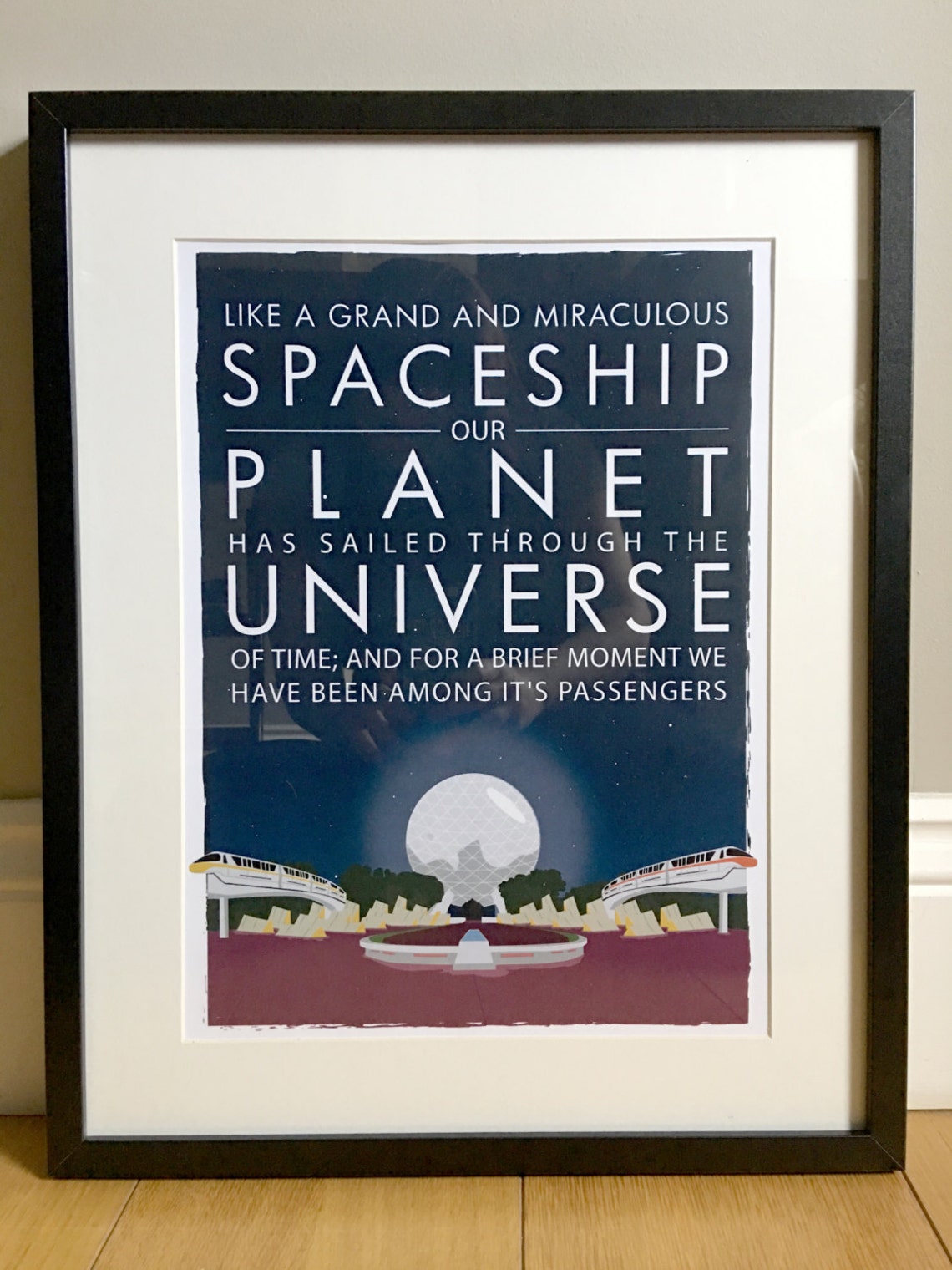 Spaceship Earth Disney EPCOT Inspired Print Poster - Etsy