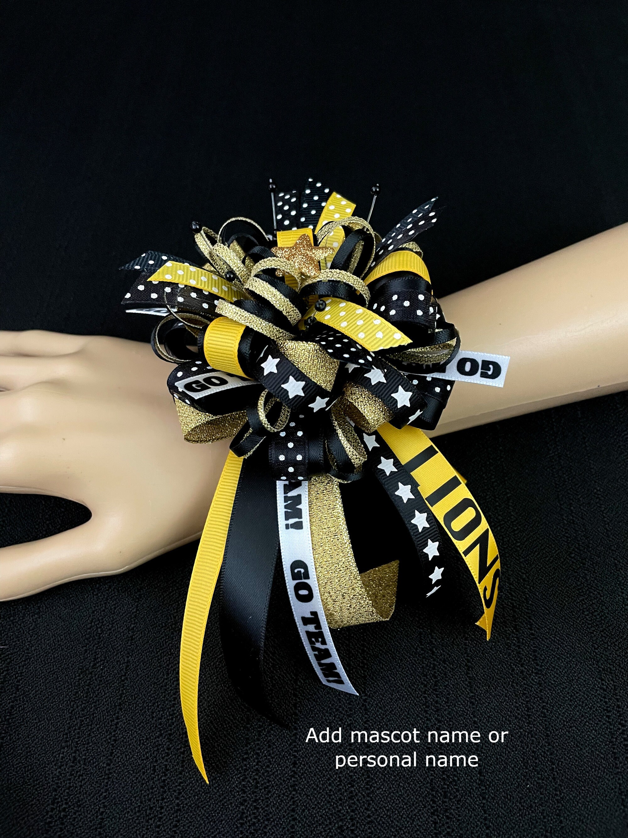 Go Team School Colors Wrist Corsage, Customize, Cheer - Etsy