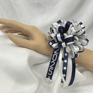 Graduation Wrist Corsage With Charm, School Colors, High School ...