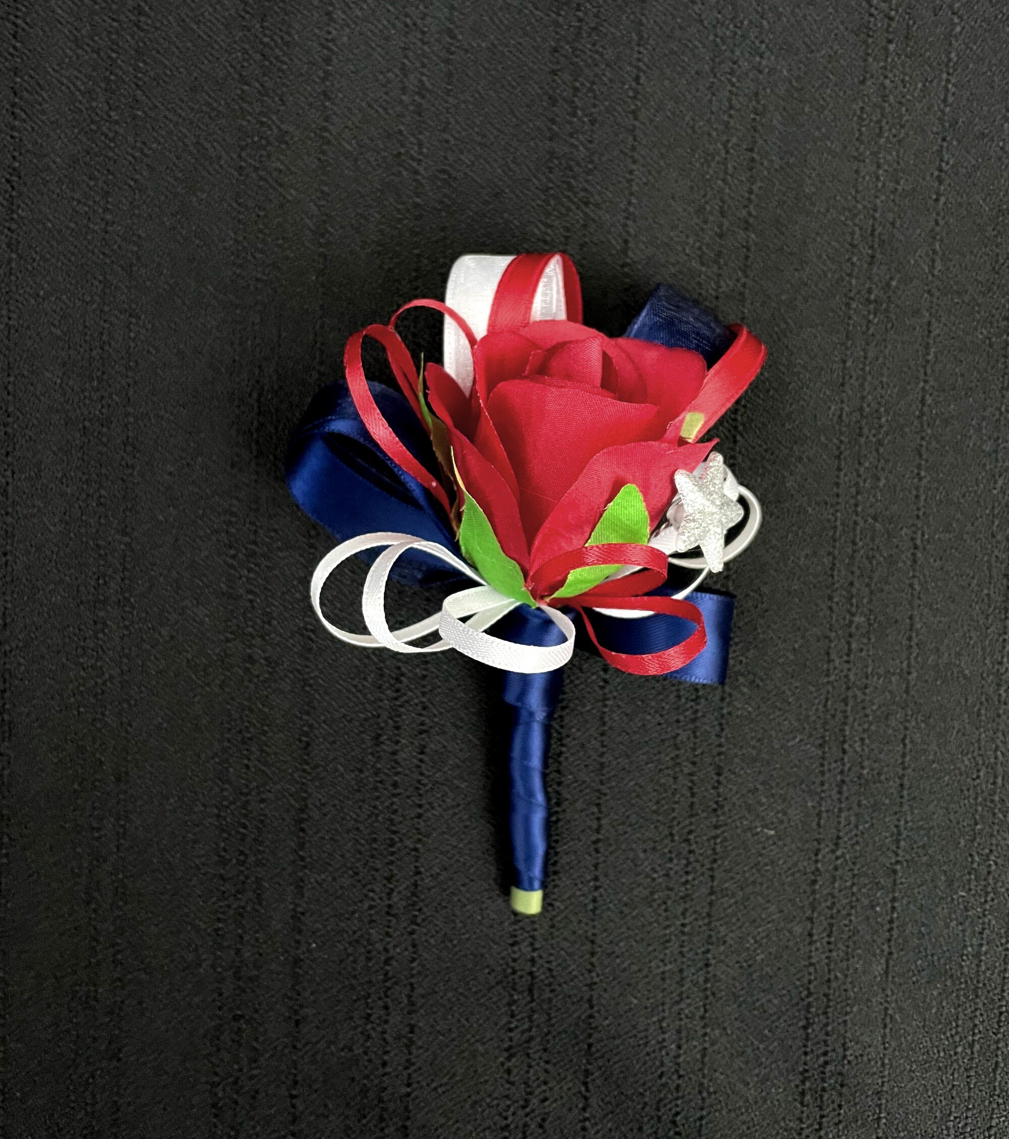 Red White and Blue Wrist Corsage or Boutonniere, Star Corsage ...
