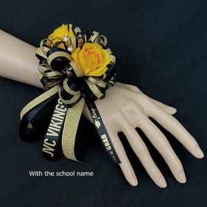 Graduation Wrist Corsage, Class of 2025, School Colors, School Name ...