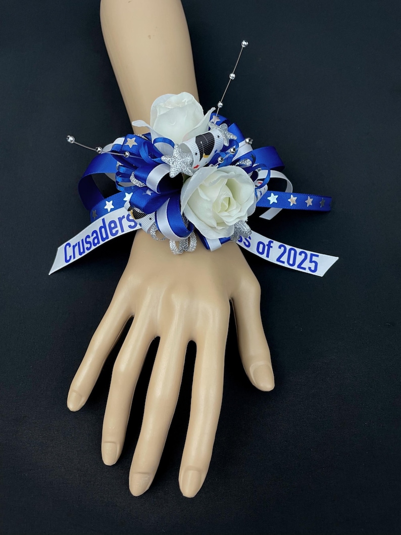 Graduation Wrist Corsage, School Colors, Class of 2026, School Name - Etsy